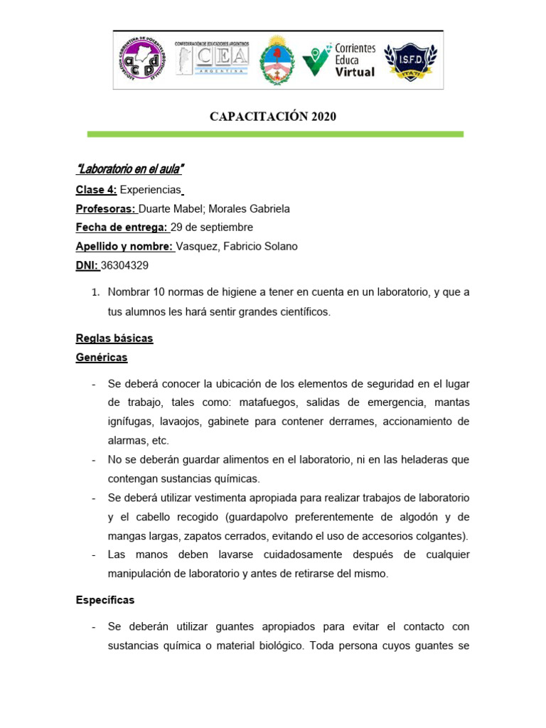 Laboratorio en El Aula4 18 | Descargar gratis PDF | Laboratorios