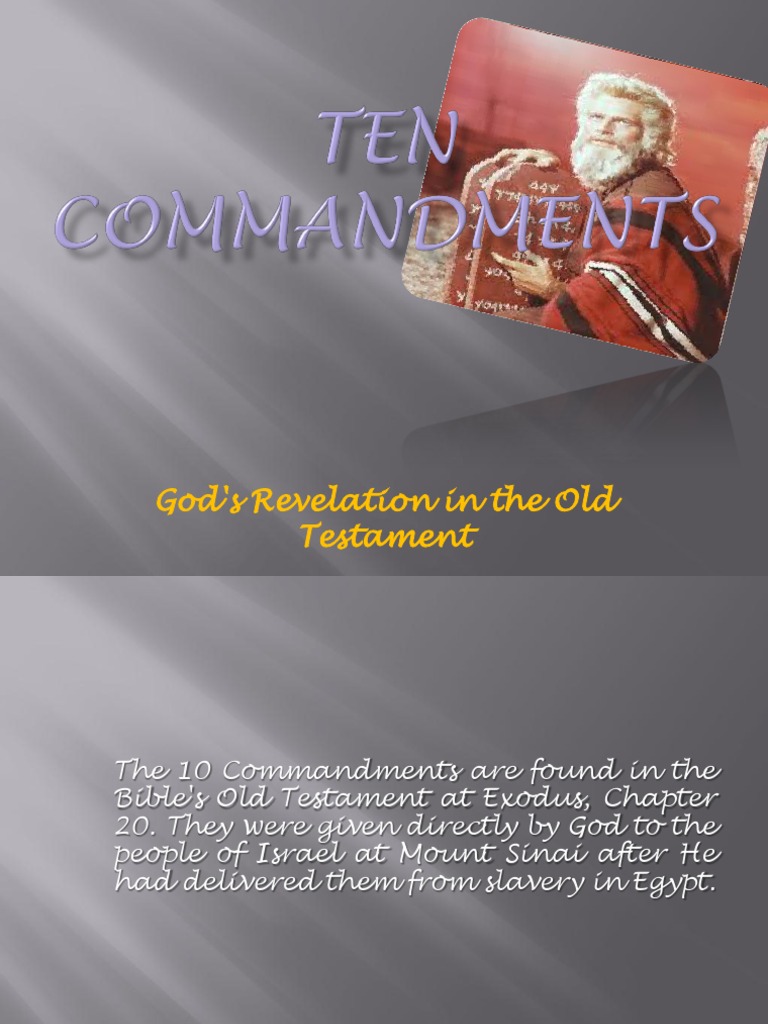 Ten Commandments Presentation | PDF | Ten Commandments | Religious ...