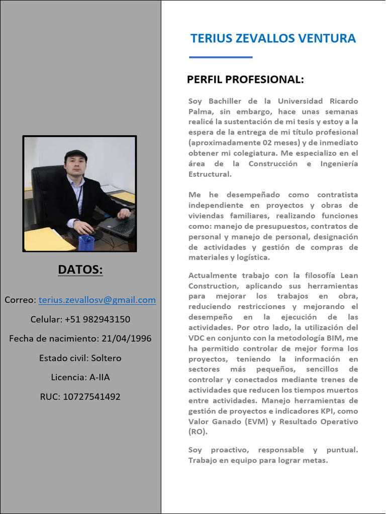 CV Terius 1 | PDF