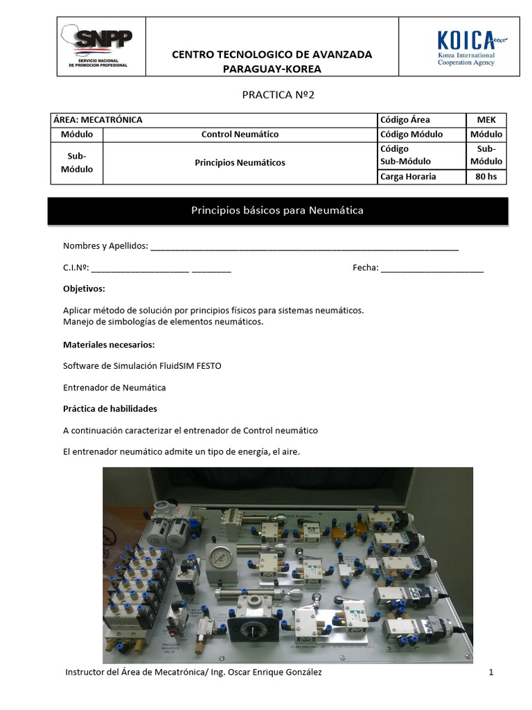 Práctica Nº2 Neumática - 073108 | PDF | Neumática | Informática