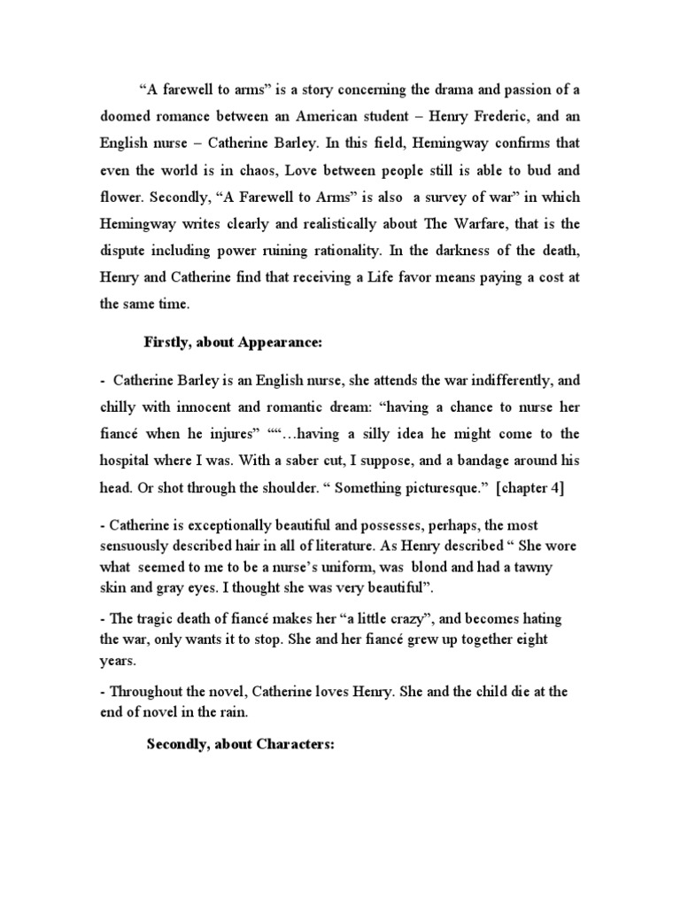 A Farewell To Arms | PDF