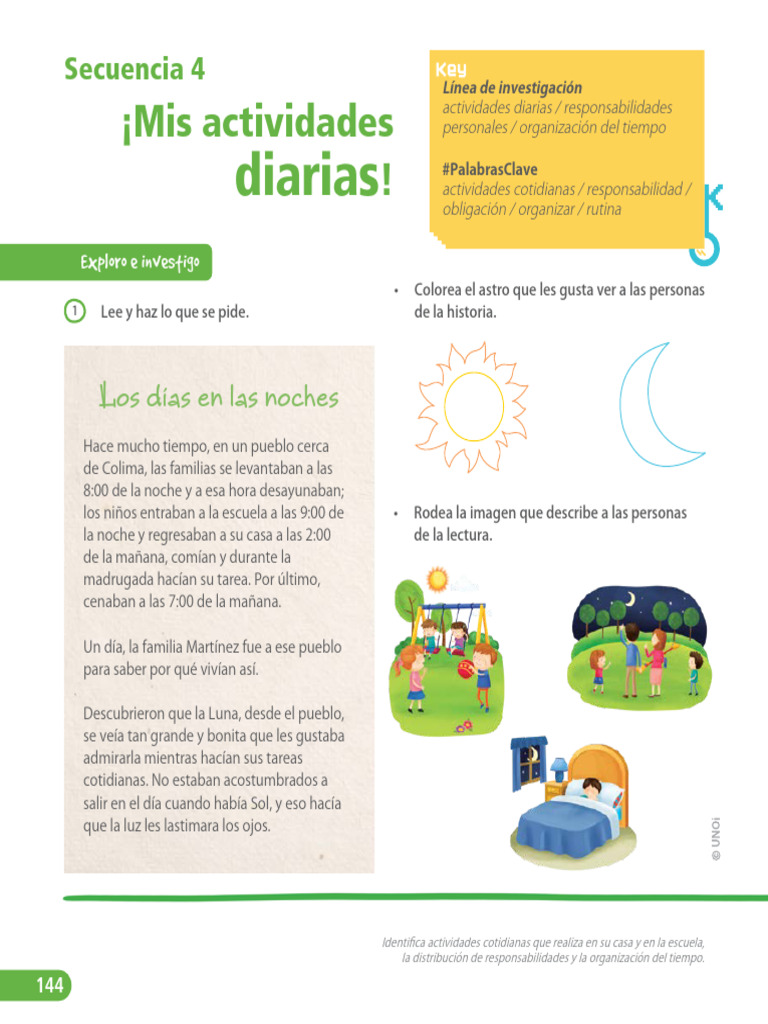 Actividades Diarias | PDF