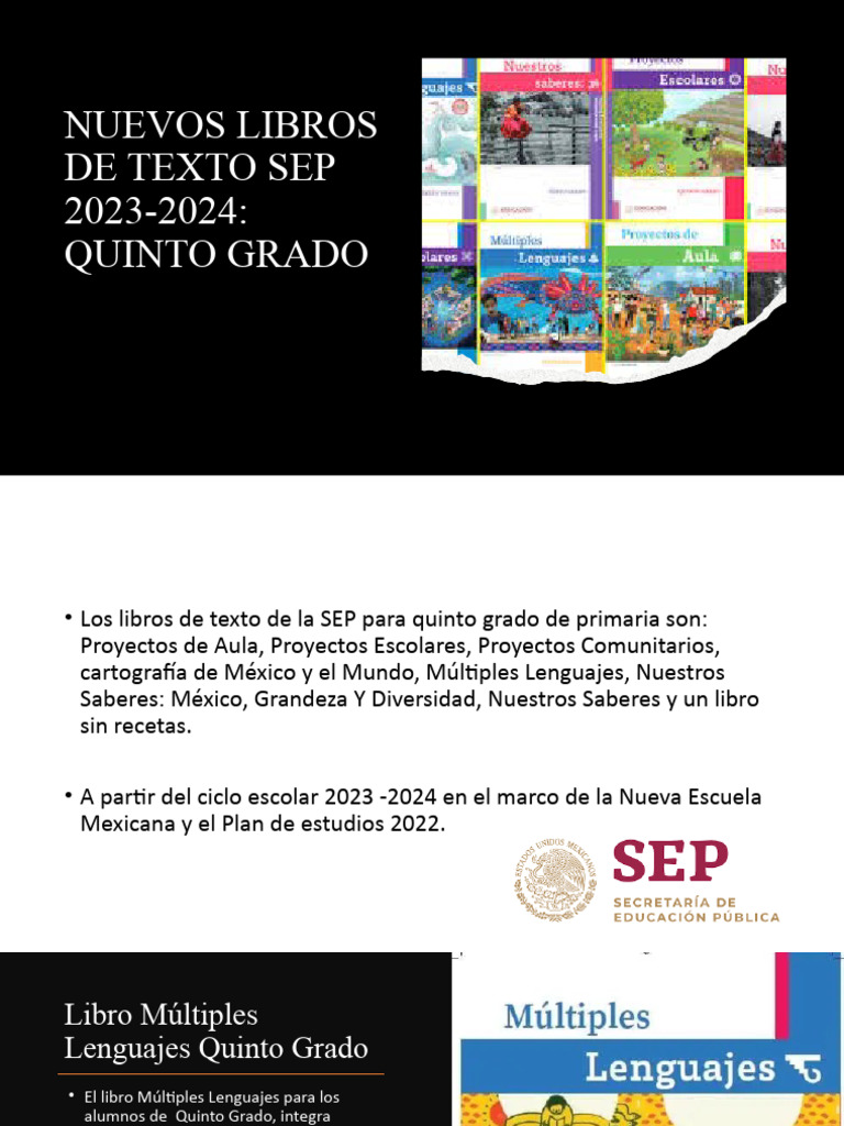 Nuevos Libros de Texto Sep 2023-2024 | PDF | México | Plan de estudios