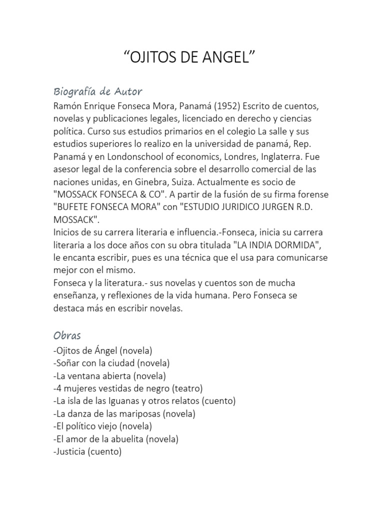 Ojitos de Angel | PDF | Novelas