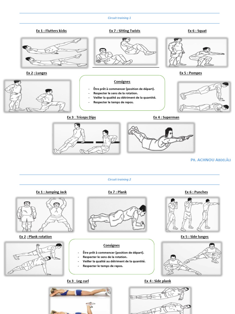Circuits Trainings | PDF | Musculation