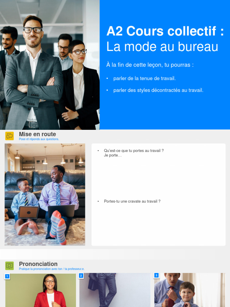 A2 FR Group La Mode Au Bureau | PDF | Chemise | Cravate
