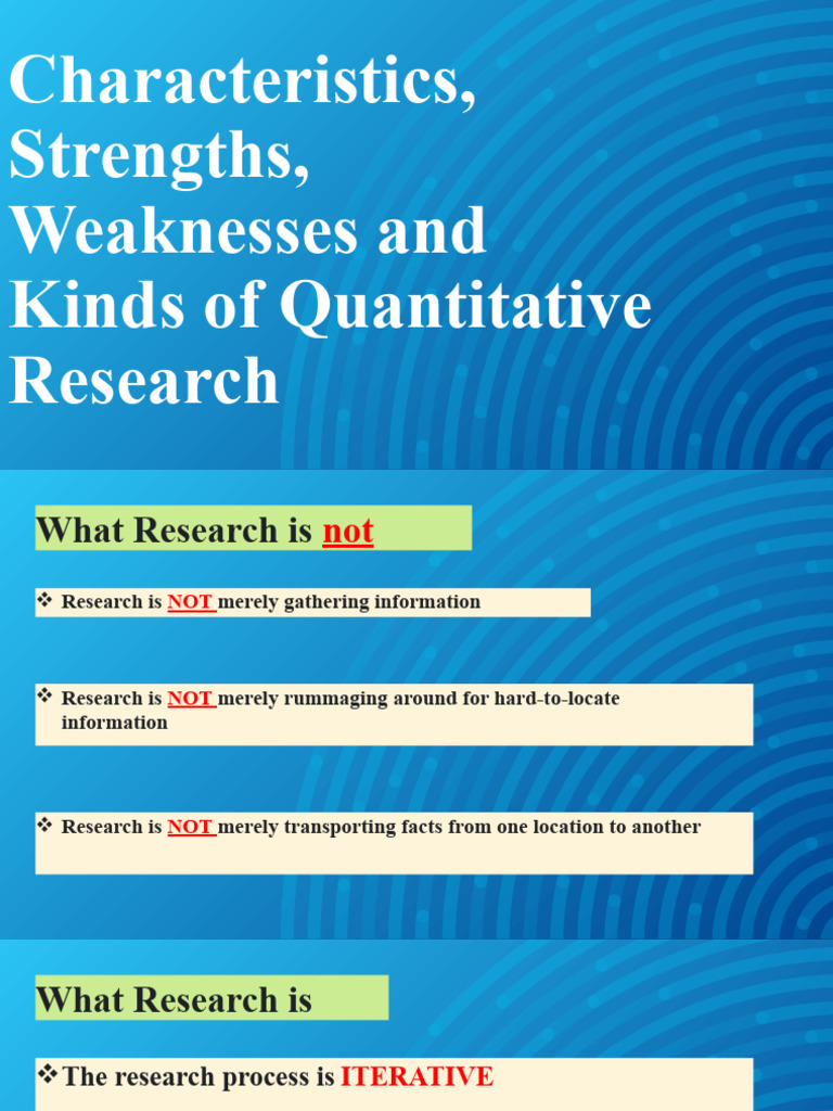 Strengths and Weaknesses of Quantitative Research 2 | PDF | Statistics ...