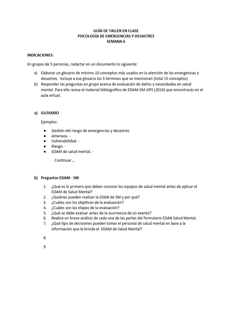 Guia 6 de Taller Edam SM en Clase | PDF