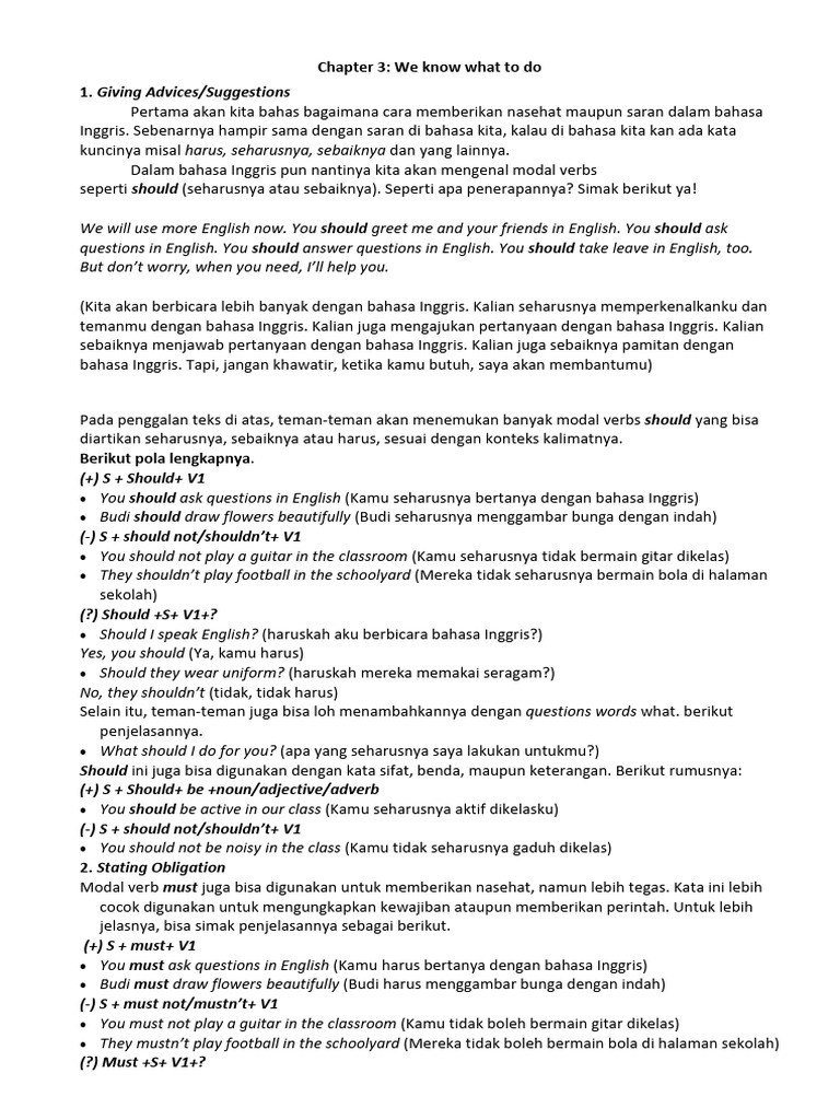 3 Should and Must | PDF