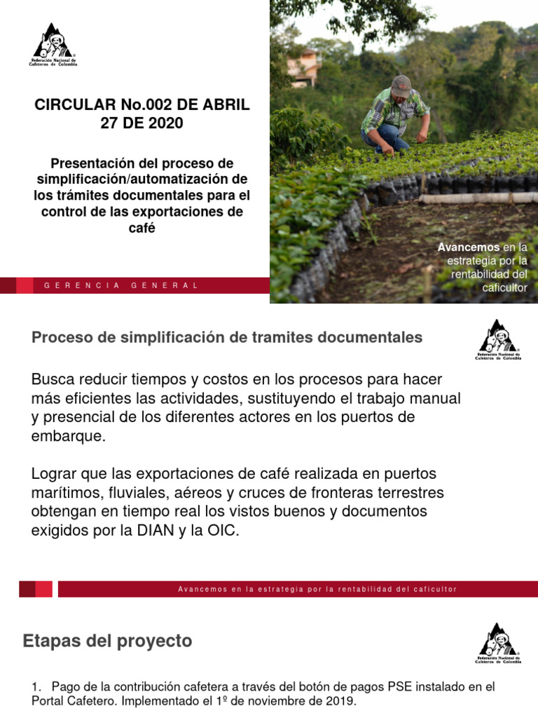 Simplificación de Certificados de Exportación | PDF | aduana | café