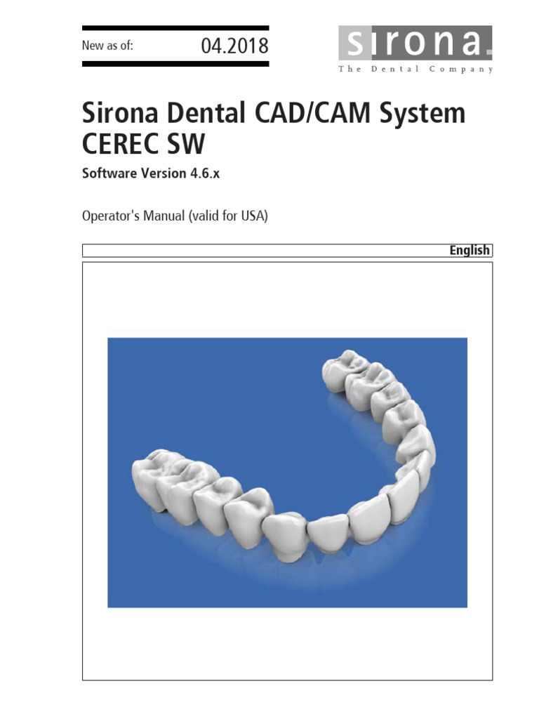 Operators Manual CEREC Software | PDF | Dental Implant | Computing