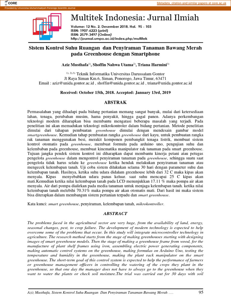 Multitek Indonesia: Jurnal Ilmiah | PDF