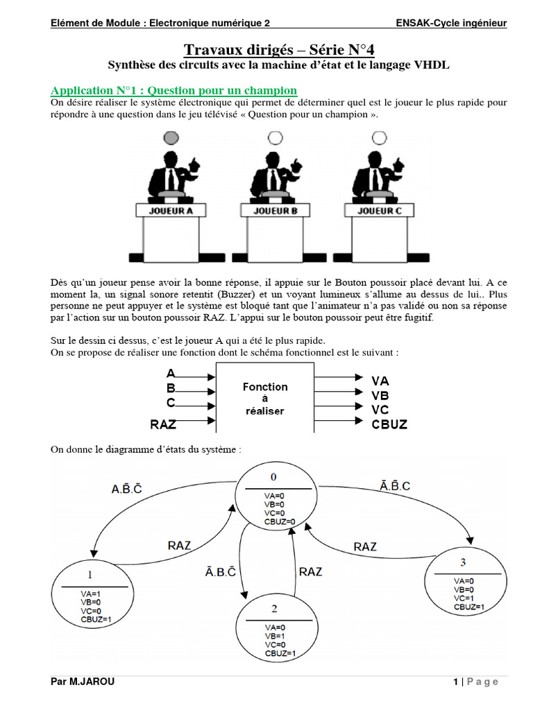 TD N4 VHDL | PDF