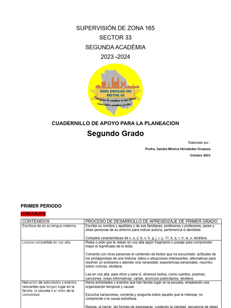2 - Programa Mapeado de Segundo Grado | PDF