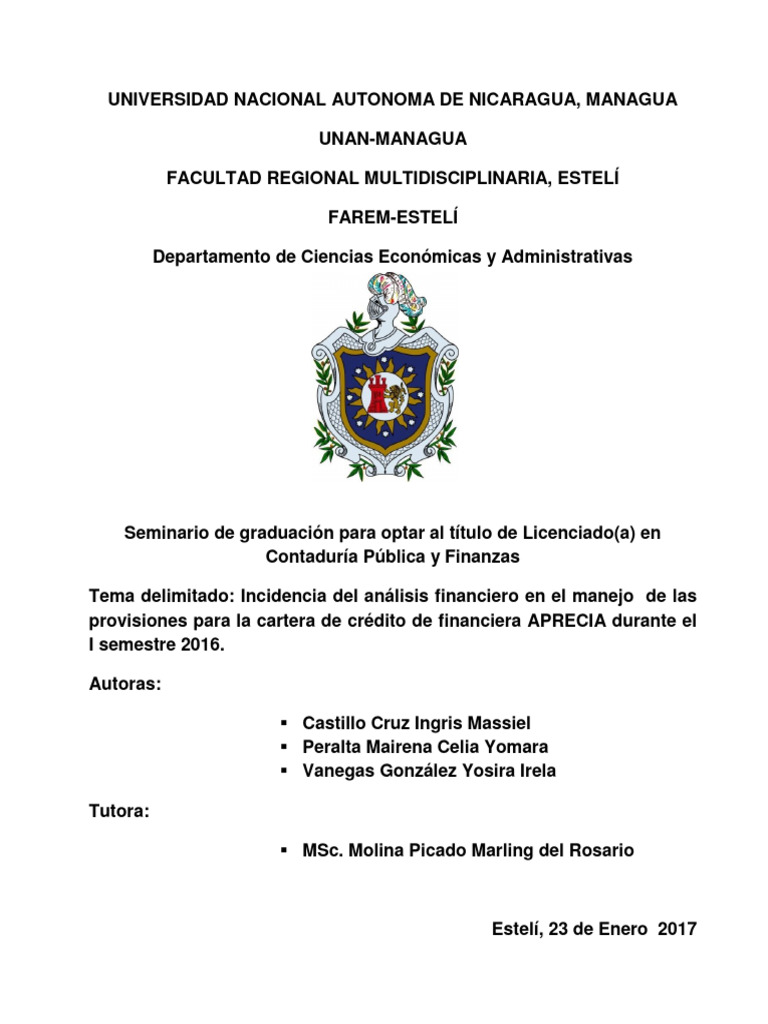 Provisión De Cartera De Créditos Pdf Bancos Sistema Financiero