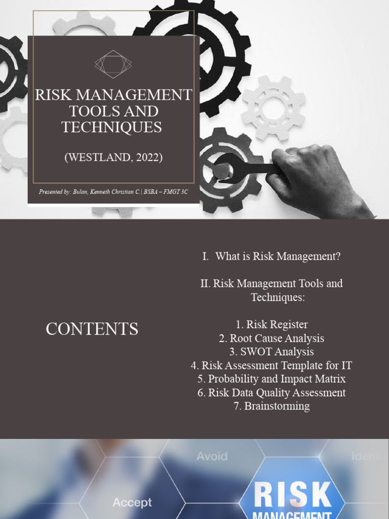Risk Management Tools and Techniques Risk Management | PDF | Risk | Risk Management
