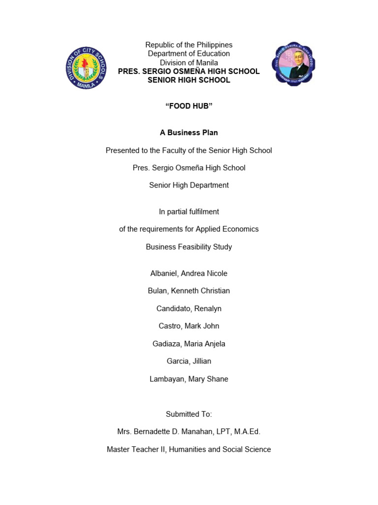 Business Plan (Food Hub) | PDF | Economies