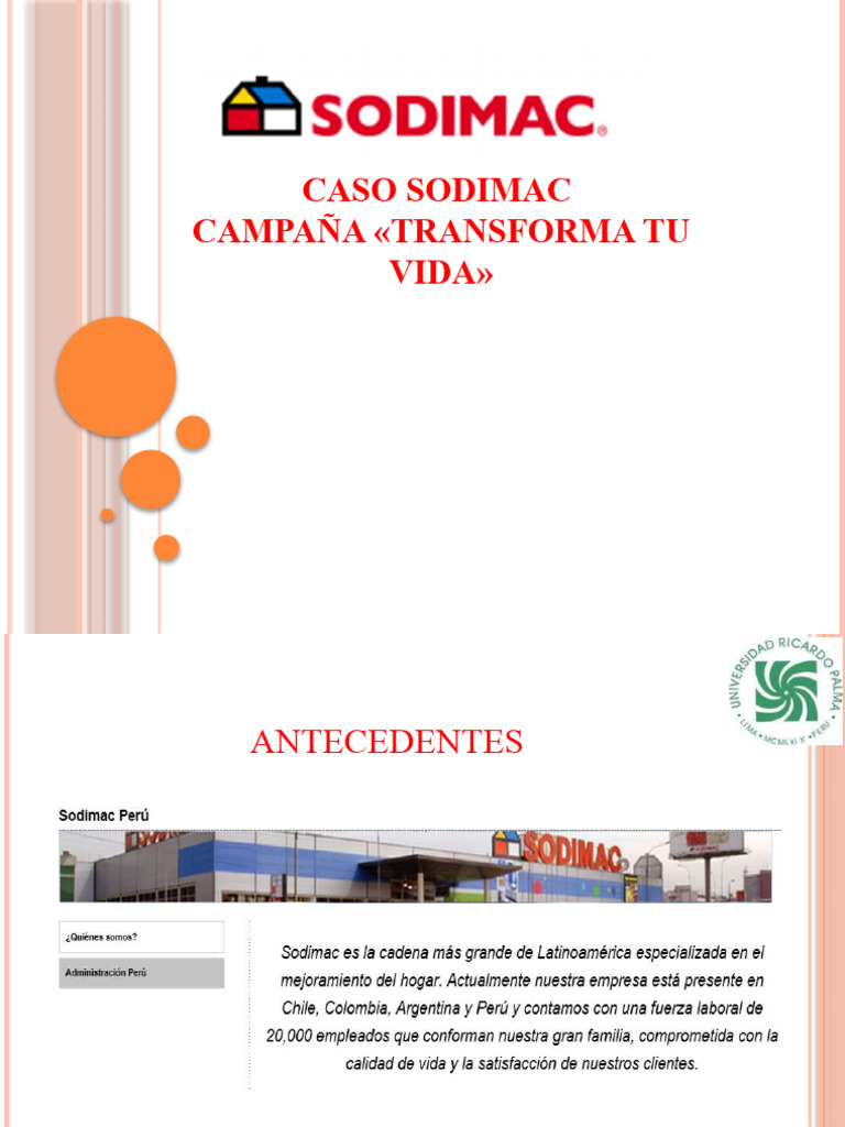 Presentación Caso SODIMAC - Grupo 2 - 29 Agosto | PDF | Marketing | Marca