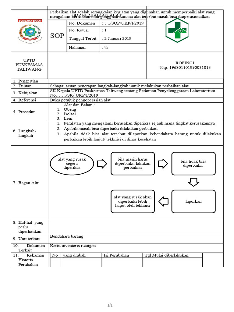 SOP Perbaikan Aat | PDF