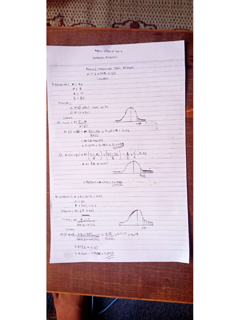 Tugas Tutorial 3 Statistika Ekonomi Muhammad Fikri Firmana - Compressed | PDF
