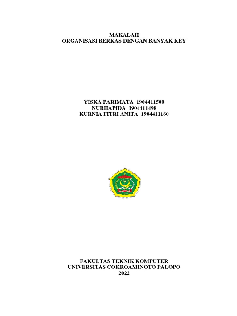 Makalah Organisasi Banyak Key | PDF