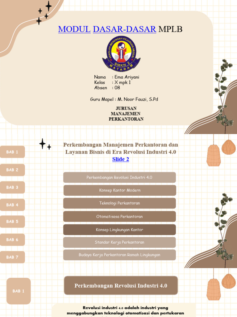 Modul Dasar-Dasar MLBP - Ema Ariyani | PDF