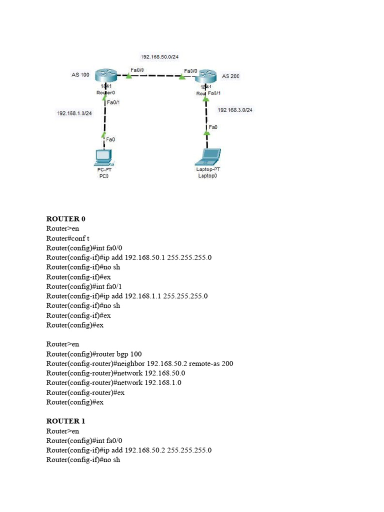 Routing BGP 2 Router | PDF