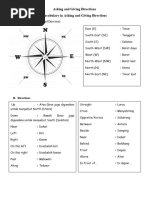 Kosakata Giving Directions Dalam Bahasa Inggris | PDF