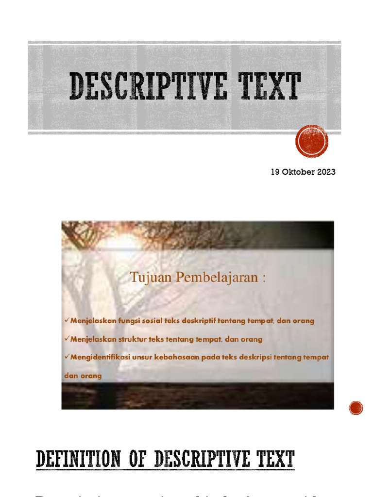 Descriptive Text | PDF | Syntax | Grammar