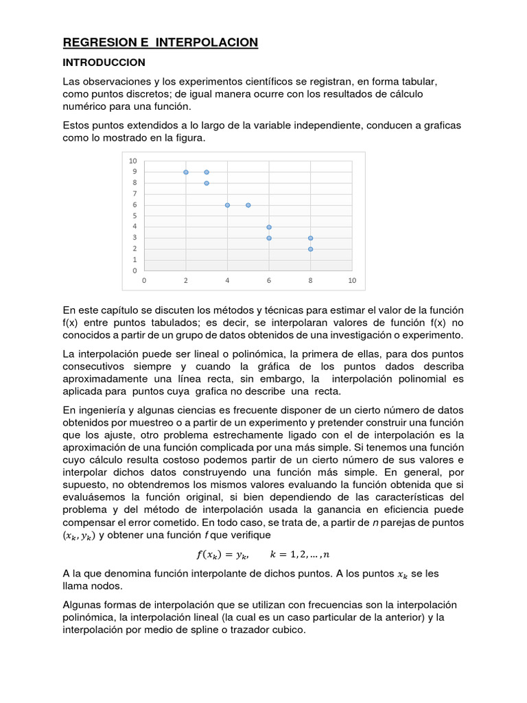 Metodos Numericos - Interpolacion | PDF | Interpolación | Mínimos cuadrados Metodos Numericos - Interpolacion | PDF | Interpolación | Mínimos cuadrados