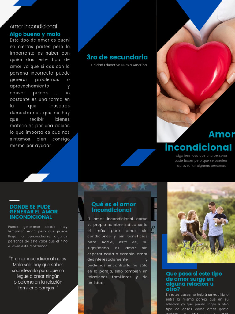 Amor Incondicional Triptico | PDF | Amor