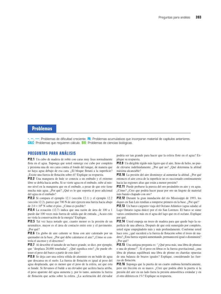 Fis 2 U3-Guía PRC - P4-SZ13-S7 | PDF | Flotabilidad | Presión