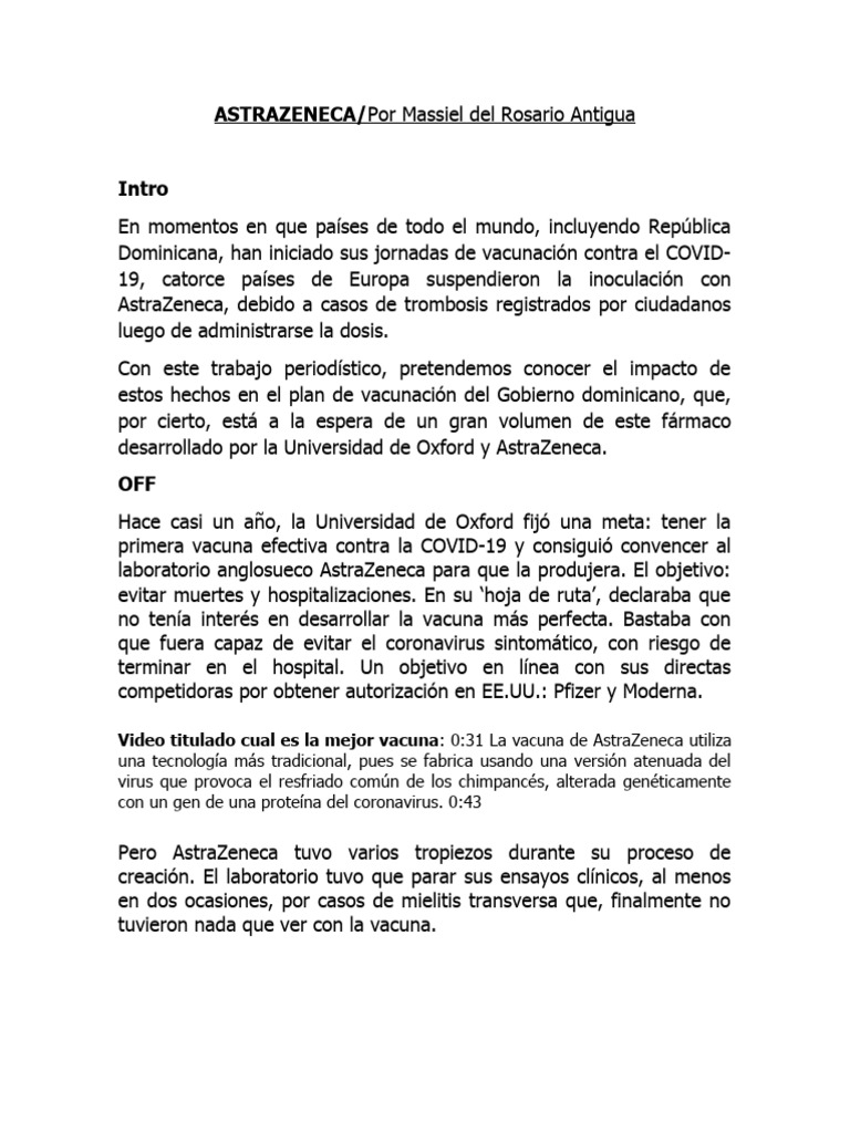 AstraZeneca FINAL | PDF | Astra Zeneca | Vacunas