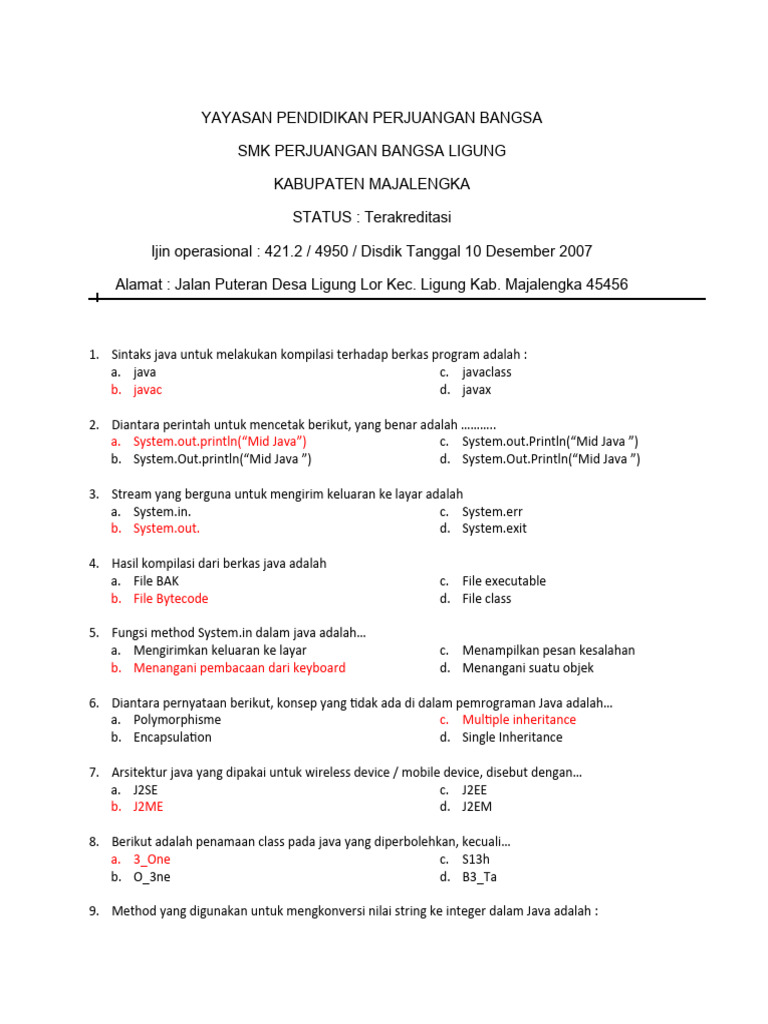 Pbo Kelas Xi RPL Semester 2 | PDF
