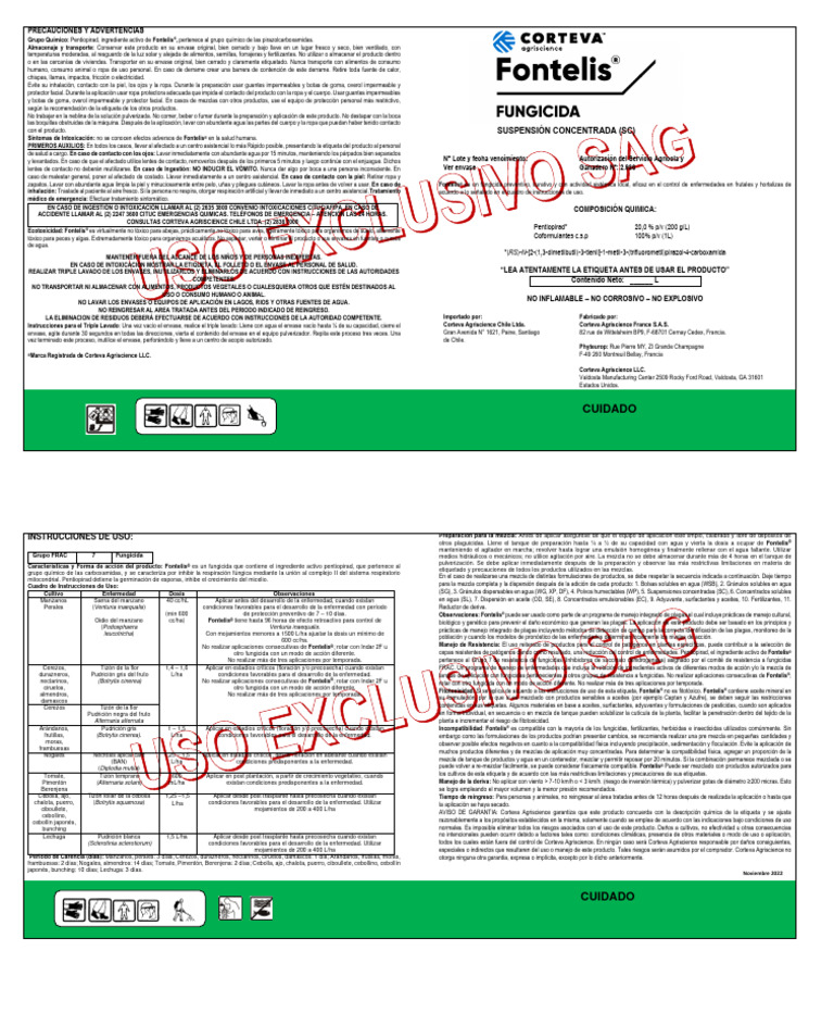 Etiqueta FONTELIS Noviembre 2022 New | Descargar gratis PDF | Agua ...