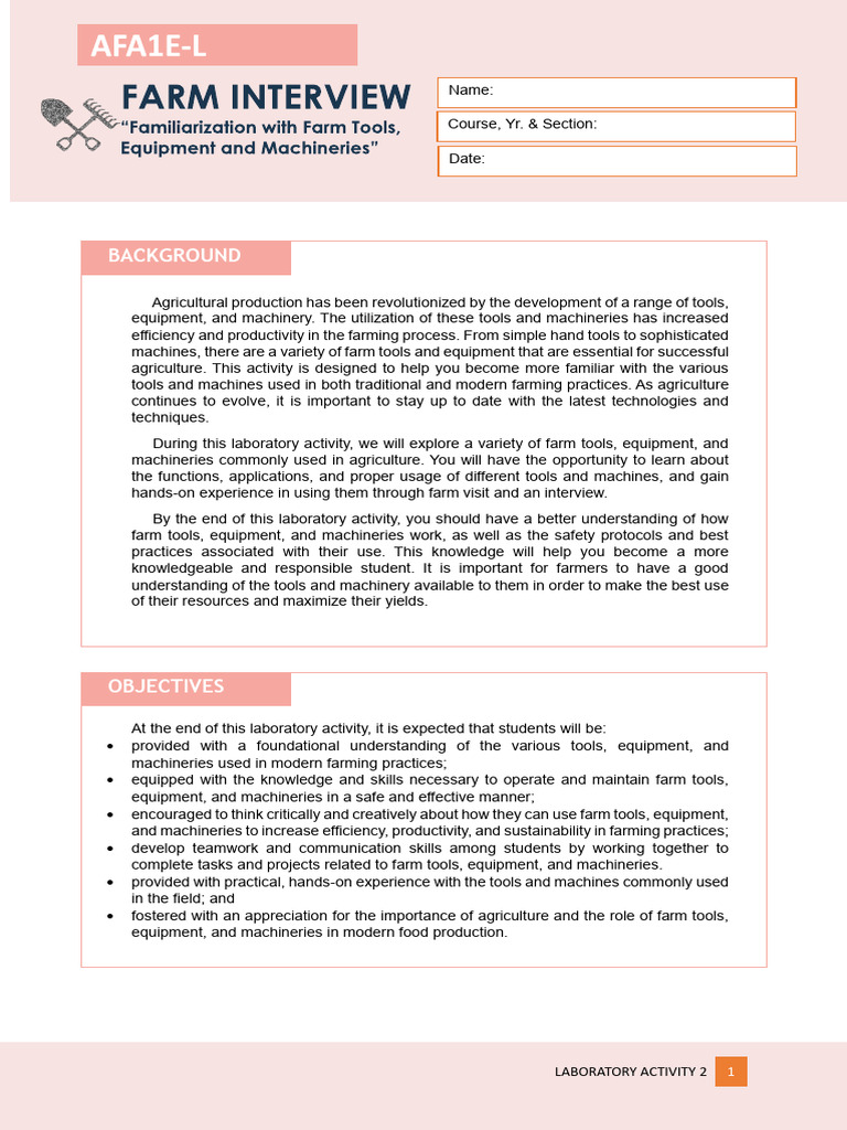 Laboratory Activity 2 Pdf Agriculture Laboratories