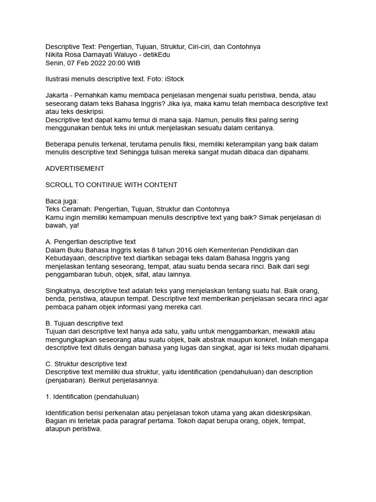 Descriptive Text | PDF