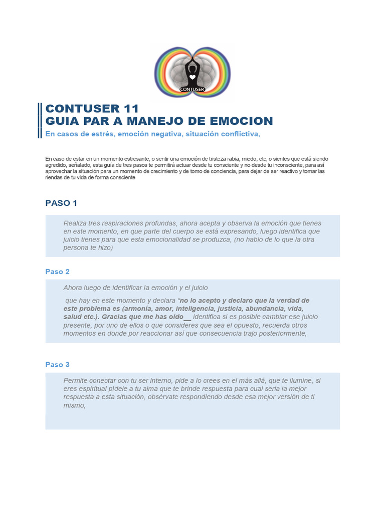 Guia Manejo de Emociones | PDF