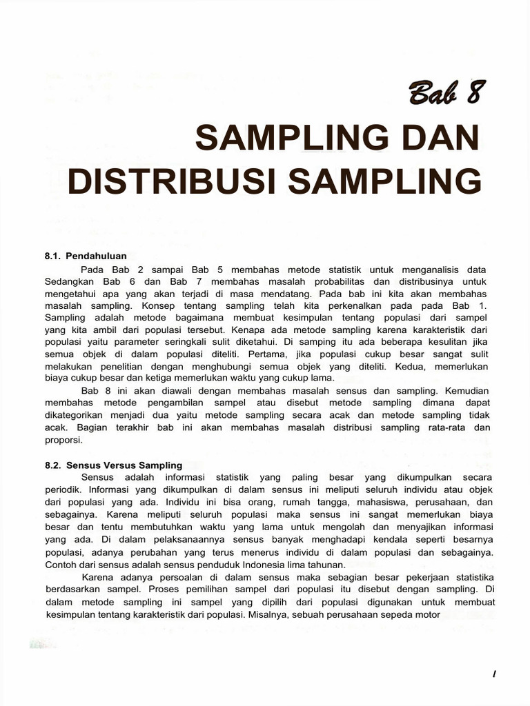 Sampling dan Distribusi Sampling (HandOut)_OCR | PDF