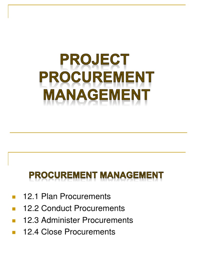 Project Procurement and Risk | PDF | Request For Proposal | Risk Management
