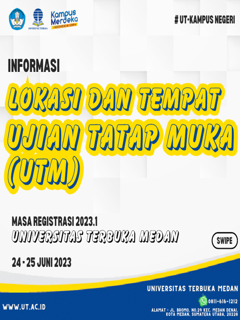 Flyer Lokasi UAS UTM UT Medan 20231 | PDF