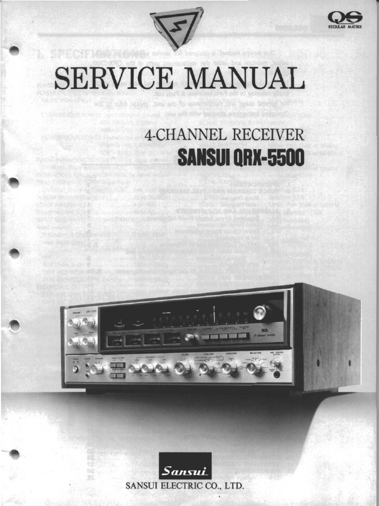 Sansui Qrx-5500 4-Channel Receiver | PDF