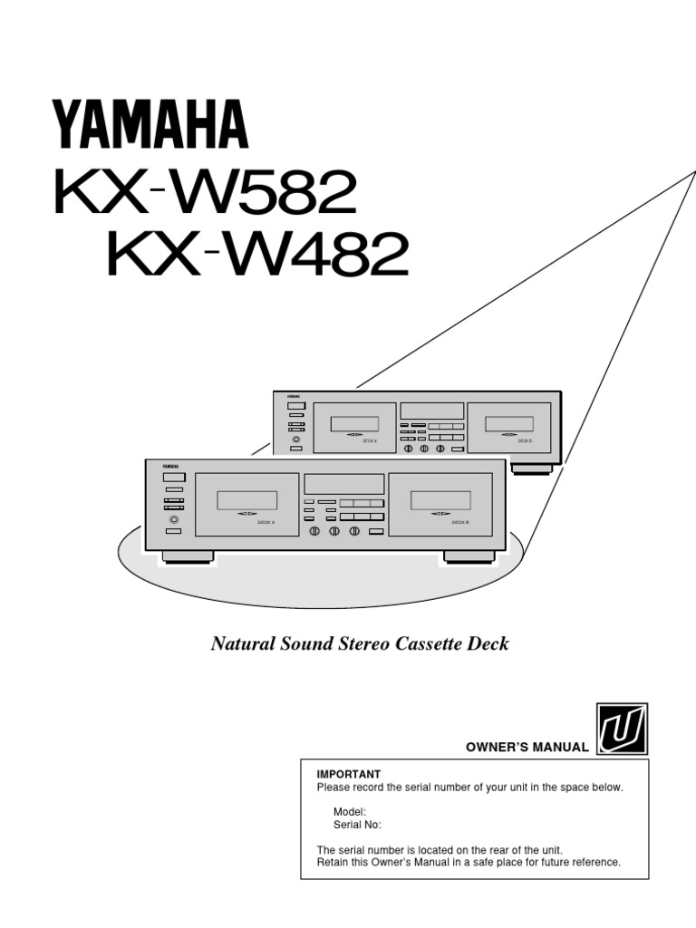 Yamaha kx-w482, kx-w582 Cassette User Manual | PDF | Electromagnetism ...