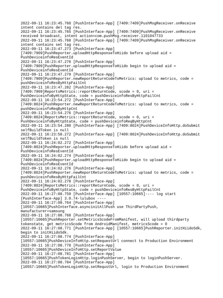 Pushsvc Log | PDF | Computing | Computer Programming