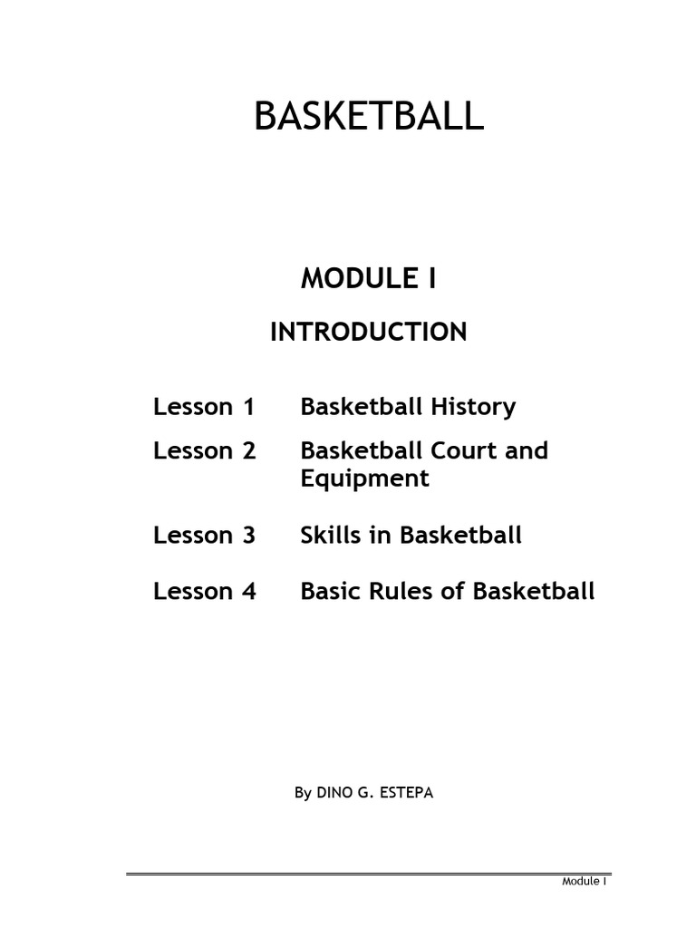 Basketball Module-I | PDF
