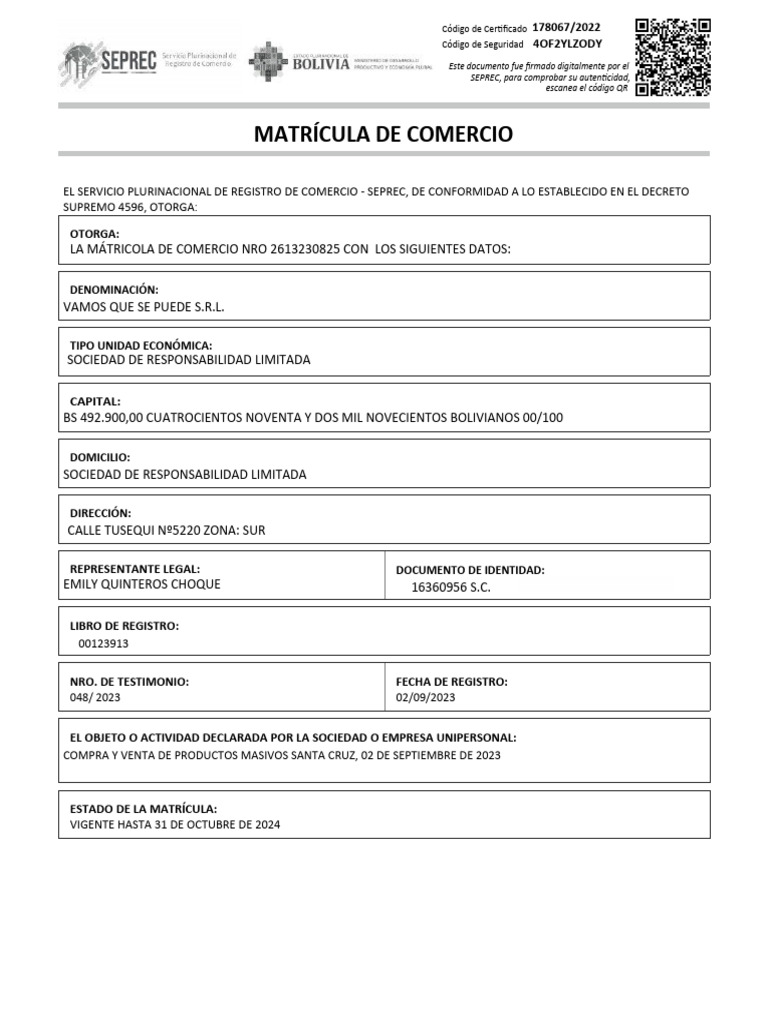 matricula-de-comercio | PDF