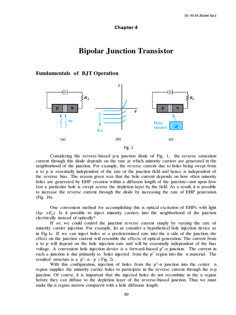 Ch4 BJT | PDF | P–N Junction | Bipolar Junction Transistor