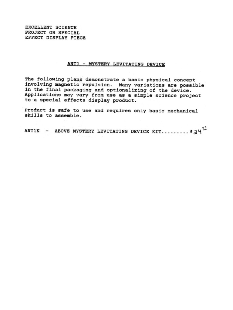 Antigravity Schematics | PDF
