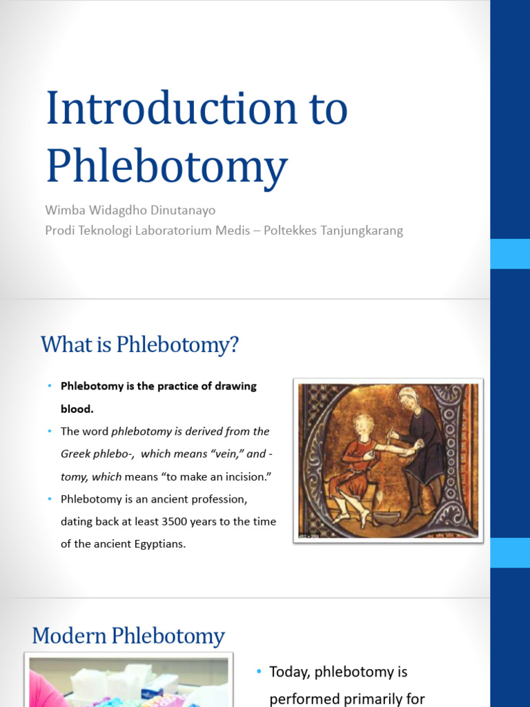 01 Introduction To Phlebotomy Wimba Dinutanayo Pdf Infection