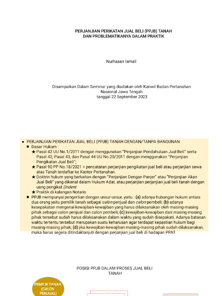PPJB Dan Problematika Dalam Praktik | PDF